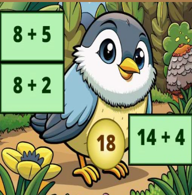 Addition: Bird Image Uncover - Play Online